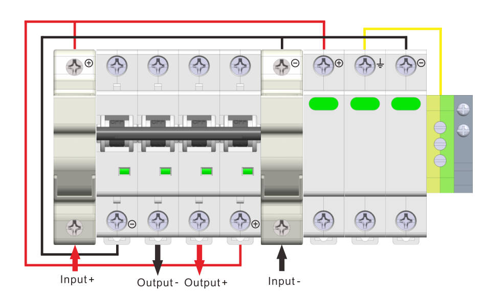 ETEK EKDB-PV1/1-M 500V/1000V 1 Input 1 Output DC Combiner Box with ...